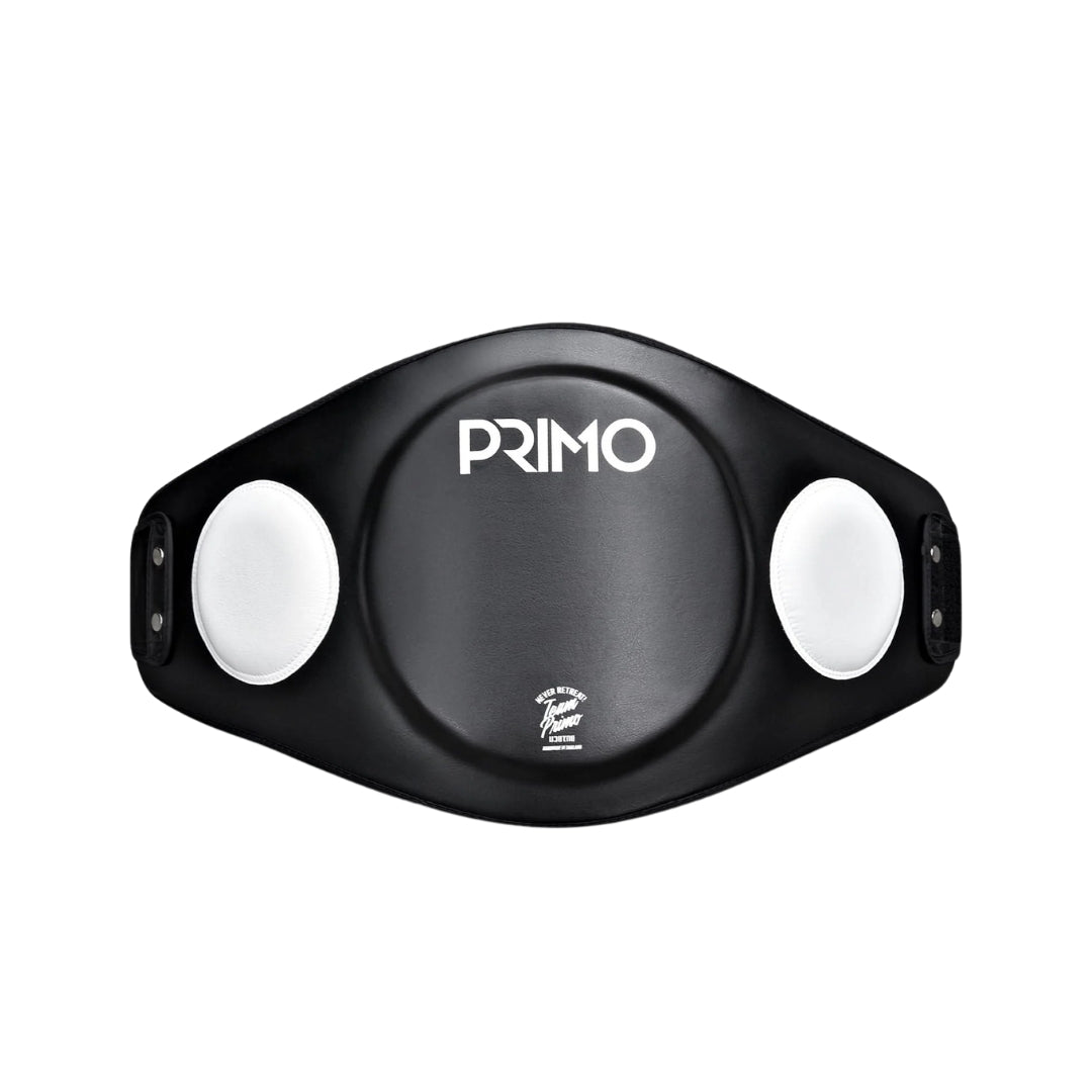 Primo - Leather Classic Belly Pad - Black/White – Nak Muay Supply